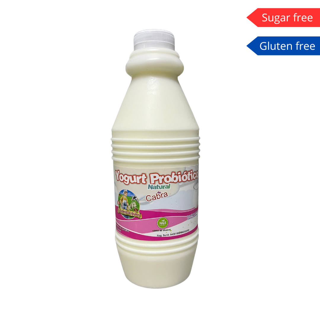 Yogurt probiótico natural de cabra sin azúcar 1LT - La Lecherita de Qu ...