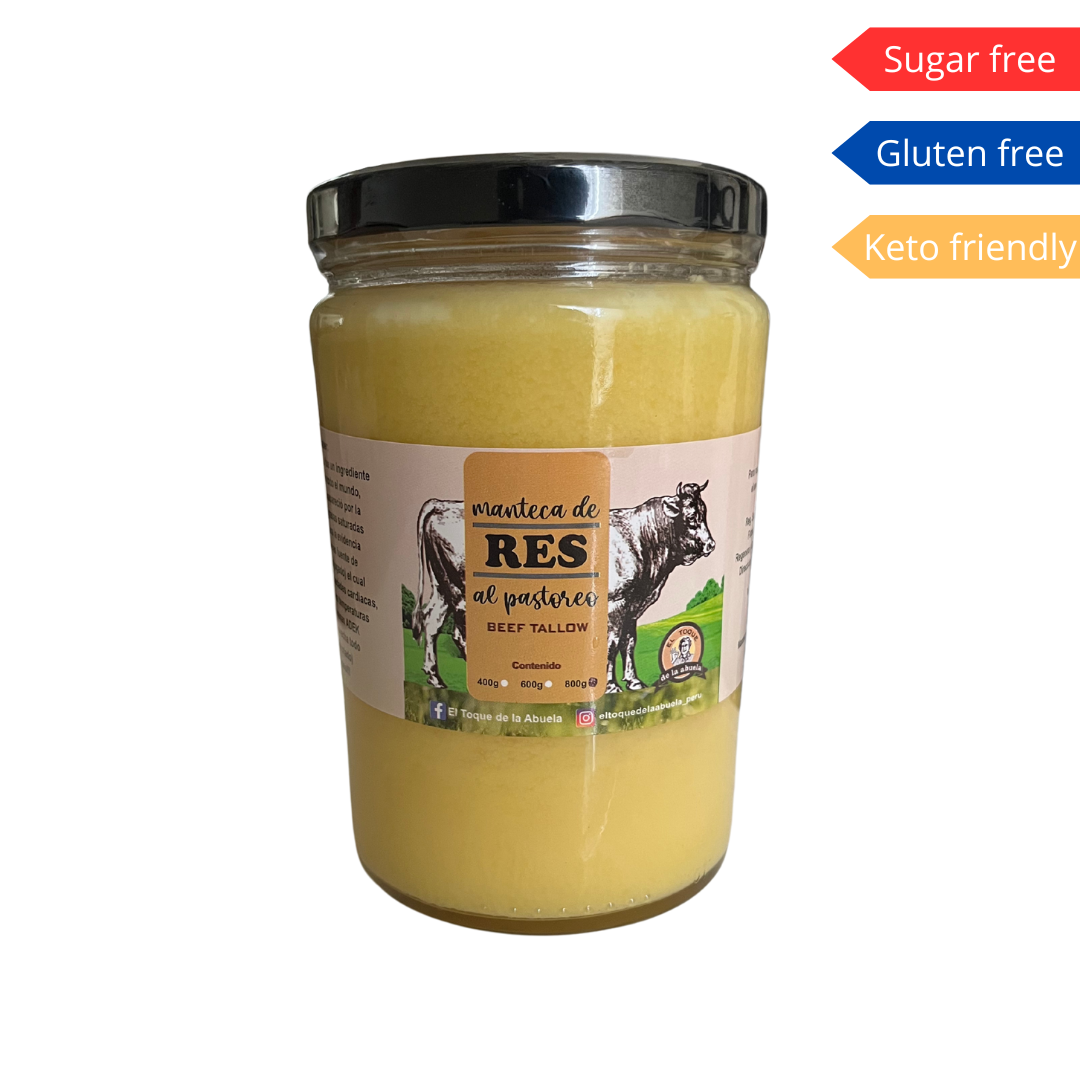 Manteca de res (Beef Tallow) 800g - El Toque de la Abuela – Panacea