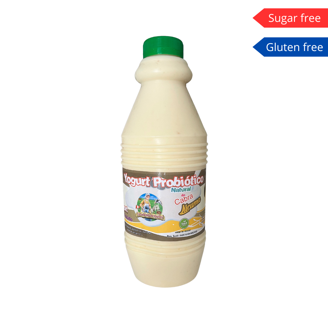 Yogurt Probiótico natural de cabra 1LT - Lúcuma – Panacea